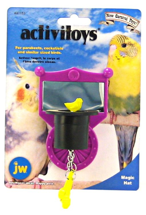 6 count JW Pet Insight Activitoys Magic Hat Plastic Bird Toy - Walmart.com