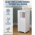 TROPOW Portable Air Conditioner, 8,000 BTU, Cools Up to 350 Sq.Ft ...