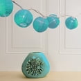 LumaBase Electric String Lights with 10 Nylon Lanterns (Turquoise ...