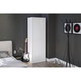 Pemberly Row Transitional Wood 2 Door Wardrobe Armoires in White ...
