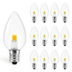 C7 LED Bulb, E12 Candelabra, Warm White, 0.5W Equivalent 5W, for Wall ...