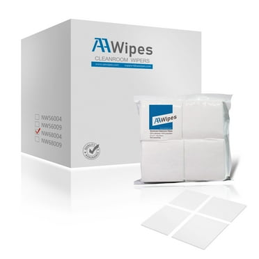 AAWipes Cleanroom Cloth Wipes 9"x9" (Bag of 150 Pcs) Double Knit 100% ...