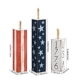 4th of July Theme Decor - Wooden Block Decor Set,Patriotic Red White ...