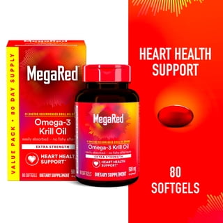 MegaRed 750mg Ultra Concentration Omega-3 Krill Oil - No fishy ...