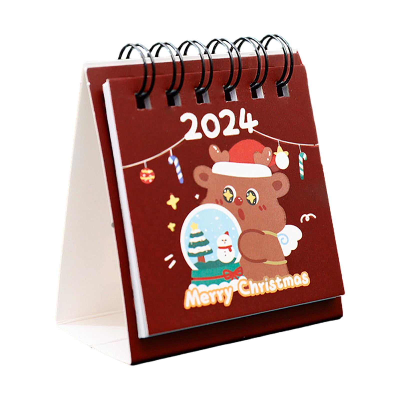 Calendario de encuadernación de doble alambre, calendario 2024, lindo ...