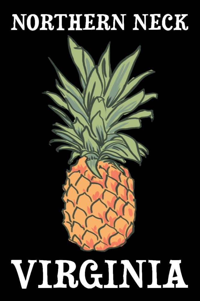 Northern Neck, Virginia, Pineapple, Icon (16x24 Giclee Gallery Art ...