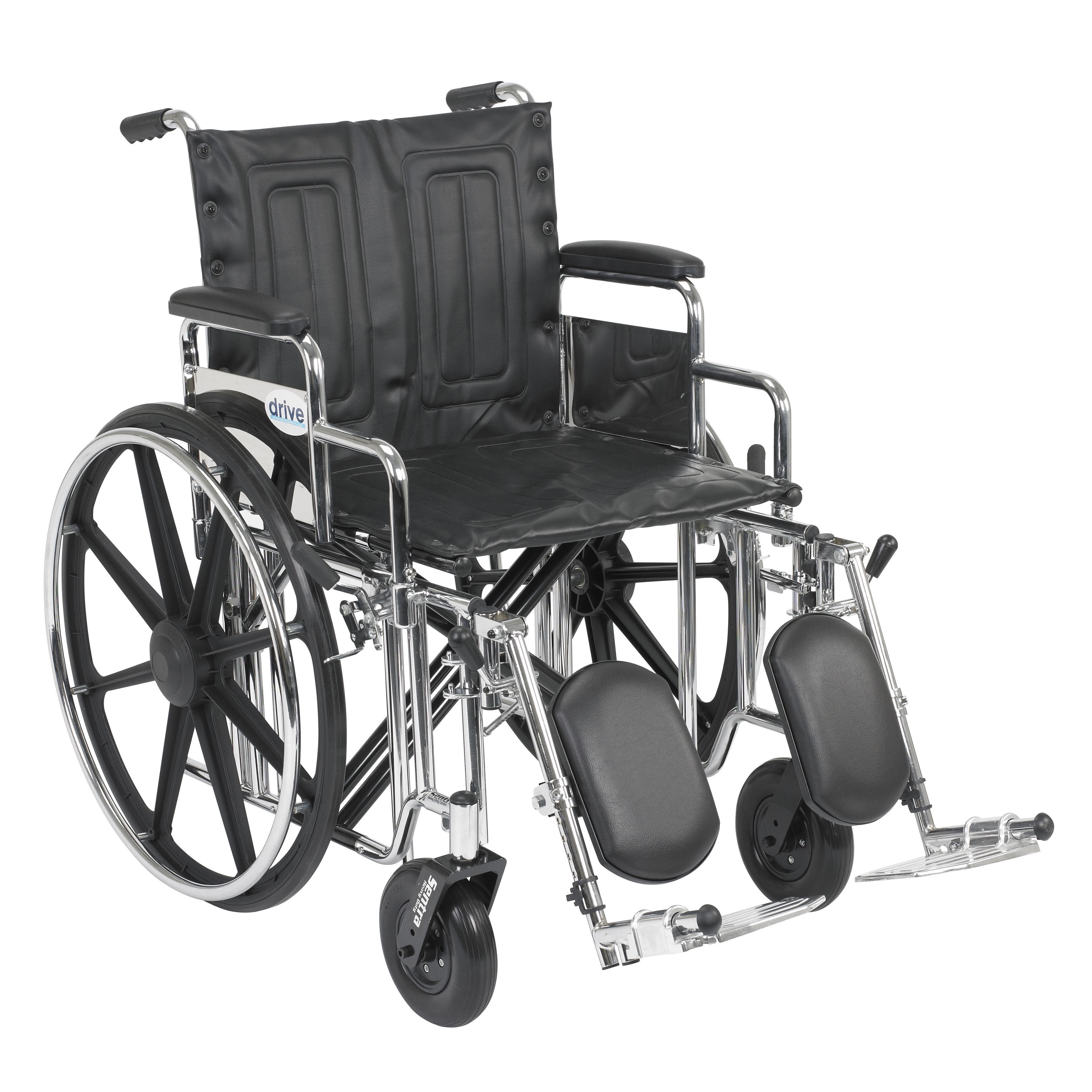 Drive Medical Sentra Extra Heavy Duty Wheelchair, Detachable Desk Arms ...
