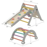 MindWare Oh So Fun! Deluxe Wooden Montessori Toddler Climbing Set with ...