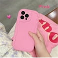Case for iPhone 13 Pro,Hot Pink Cute 3D Simple Wave Lens Pattern Design ...