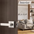 Brushed Nickel Passage 1 Pack Square Interior Door Lever Handle ...