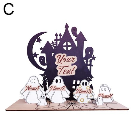 Customerized Halloween Wooden Haunted House Name Text Personalization ...