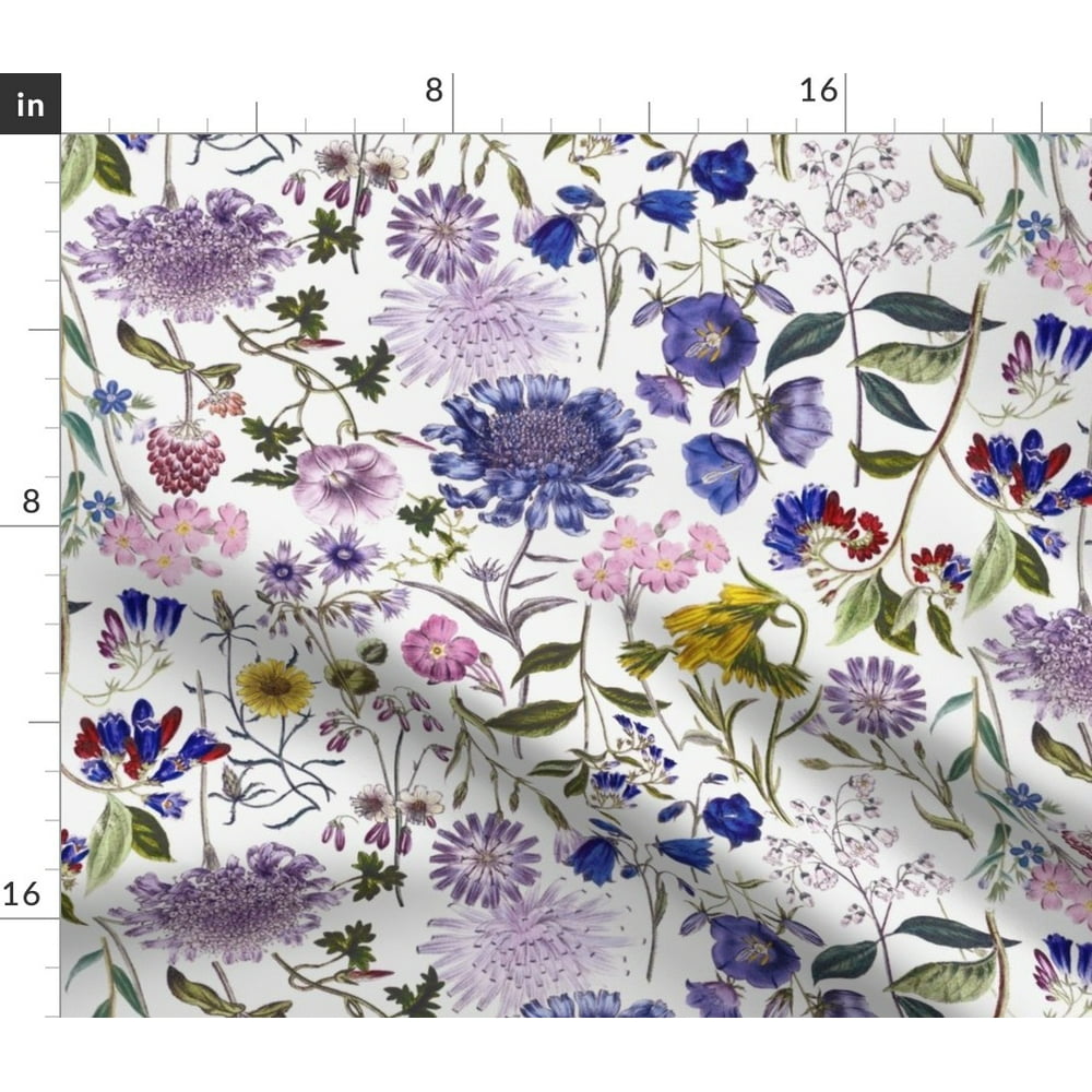 Wild Floral Nature Summer Wildflower Naturalistic Spoonflower Fabric By
