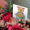 3drose, Cute Brown Cat Looking in a Fishbowl Illustration, 12 Greeting ...