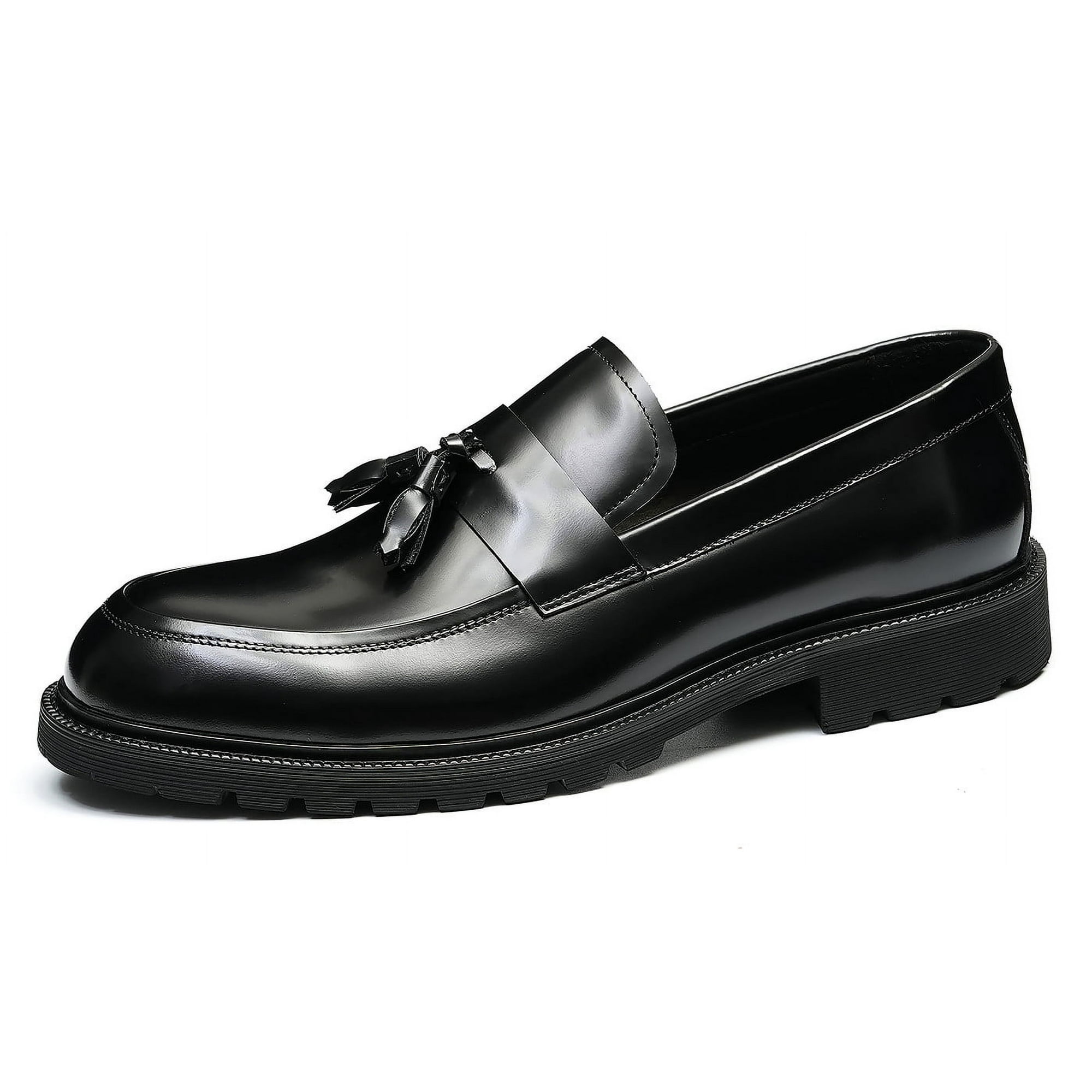 Click here for Santimon Black Tassel Loafers For Men Slip On Dres... prices