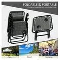 Outsunny Zero Gravity Chair Set with Side Table, Folding Reclining ...