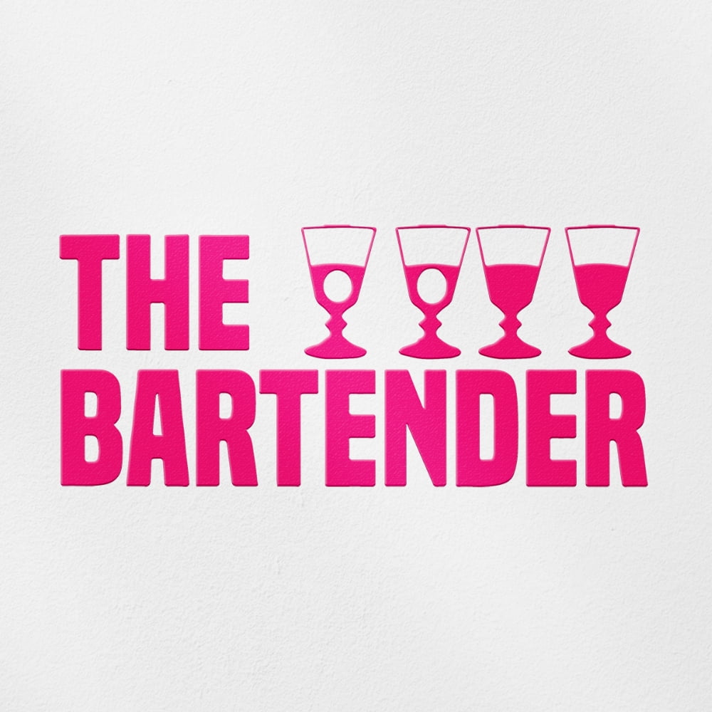 Transparent Decal Stickers Of The Bartender (Pink) Premium Waterproof ...