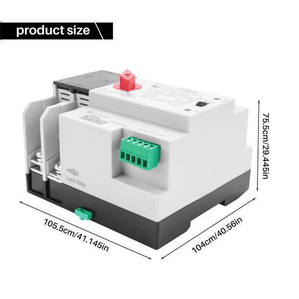 Din Rail 2P Dual Power Automatic Transfer Switch Electrical Selector Switches Uninterrupted ...