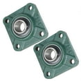labwork 2 Pack UCF205-16 Solid Base Pillow Block Flange Bearing 1" Bore 4 Bolt Cast Iron ...
