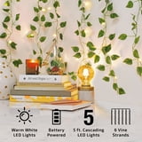 BrightSide LED Cascading Curtain Vine Indoor Lights, Warm White, 3.5ft ...
