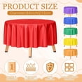 6 Pcs 84 Inch Round Disposable Plastic Tablecloths, Assorted Neon ...