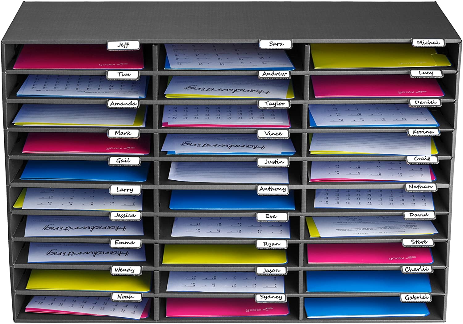 AdirOffice 30-Slot Classroom Paper Literature Organizer File Sorter ...