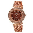 Burgi BUR152RG Diamond Markers Crystal Accented Rosetone Womens Watch ...