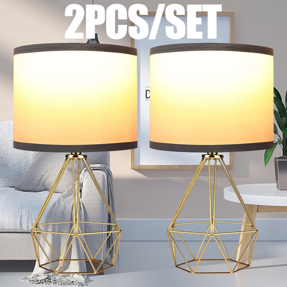 CJC 2 Pack Table Lamp 16" Modern Table Desk Lamp for Bedroom Living ...