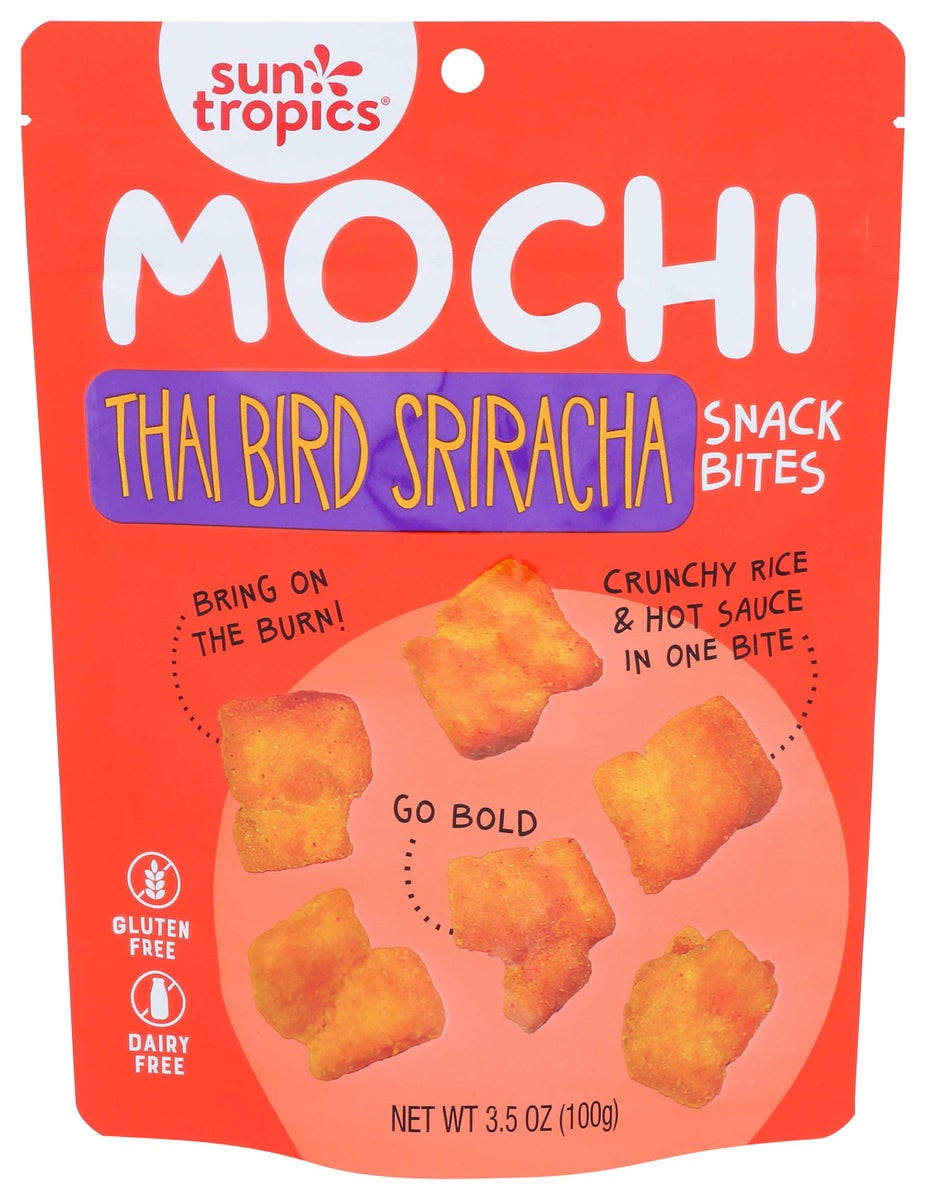 Sun Tropics Mochi Snack Bites Thai Bird Sriracha -- 3.5 oz Pack of 4 ...