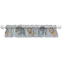 Bedtime Originals Mighty Jungle Gray Elephant/Giraffe Window Valance ...