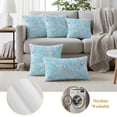 Daisy Pillow Covers 2 Pack Floral Blue Background Blue Gradient White ...