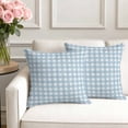 Blue Farmhouse Check Throw Pillow Covers 18 x 18 Inch Pillow Covers Set ...