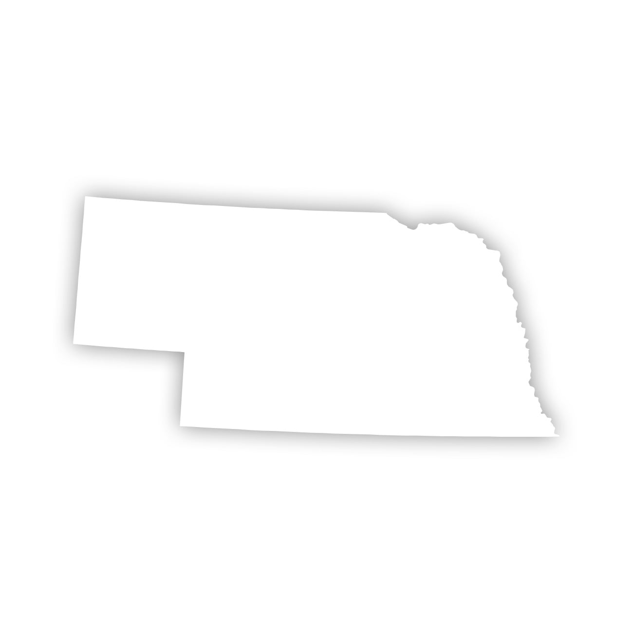 Nebraska Shaped Sticker Decal Die Cut - Self Adhesive Vinyl ...