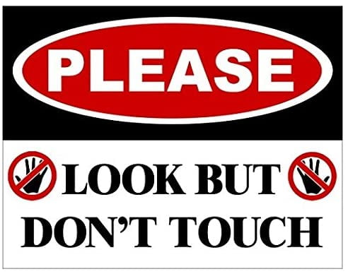 Please Look But Don't Touch Sticker (no touching warning)- Sticker ...