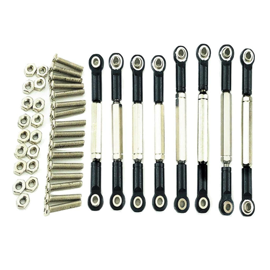 8 Pieces Adjustable Front / Rear Tension Rods Alloy RC Car Spare Parts ...