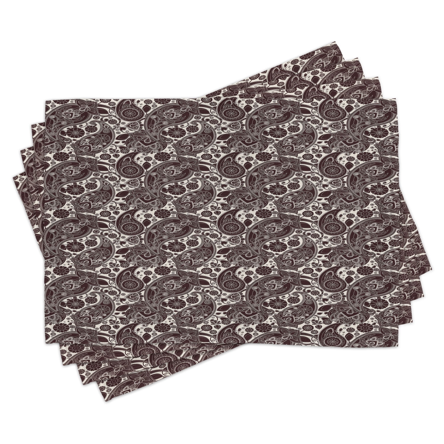 Ambesonne Ethnic Place Mats Set of 4, Traditional Folk Retro, Standard ...