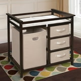 Badger Basket Modern Nursery Changing Station with Hamper, 3 Storage ...