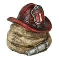 Rustic Fire Fighter Station 1 Fireman Hat And Hose Money Coin Savings ...