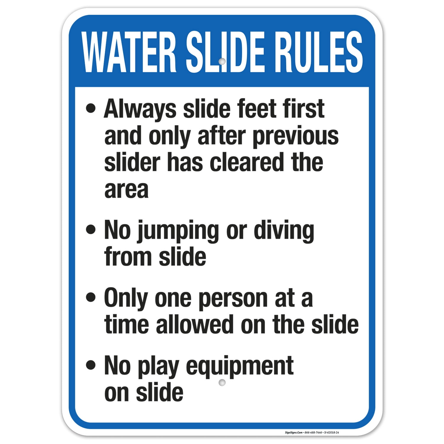 Arkansas Water Slide Rules Sign, Complies With State Of Arkansas Pool ...