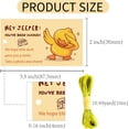 1set 50Pcs Duck Theme Paper Card Greeting Card Rectangle with 10M Jute ...