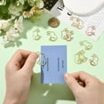 40Pcs 2 Colors Iron Paper Clips Bookmark Marking Clips Rabbit 28x21x1mm ...