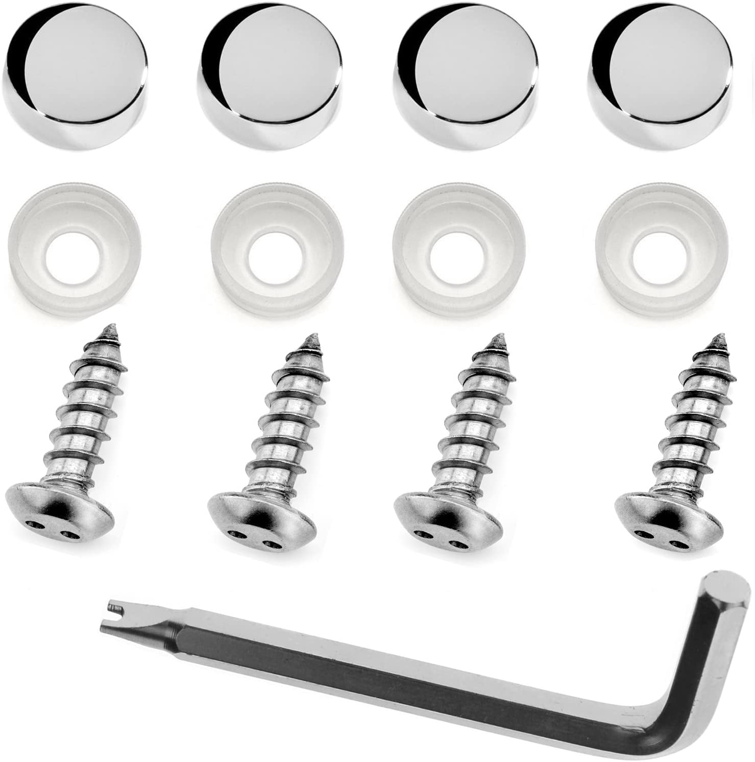 LFPartS Stainless Steel Rust Resistant License Plate Frame Security ...