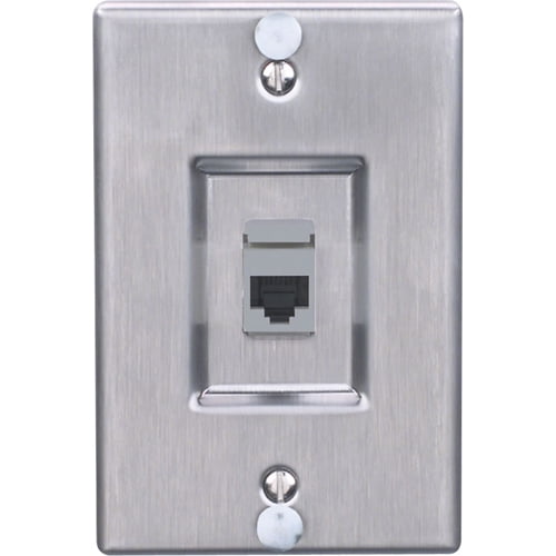 1 Gang 1 Socket Phone Faceplate - Walmart.com - Walmart.com