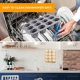 Mini Muffin Pan 12 Holes Silicone Round Mold DIY Cupcake Cookies ...