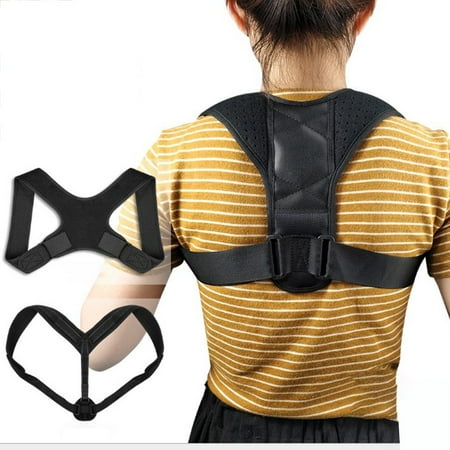 Adjustable Medical Posture Corrector Back Support Shoulder Lumbar Brace ...