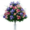 Sympathy Silks UV Resistant Artificial Cemetery Flowers - Tulips, Iris ...