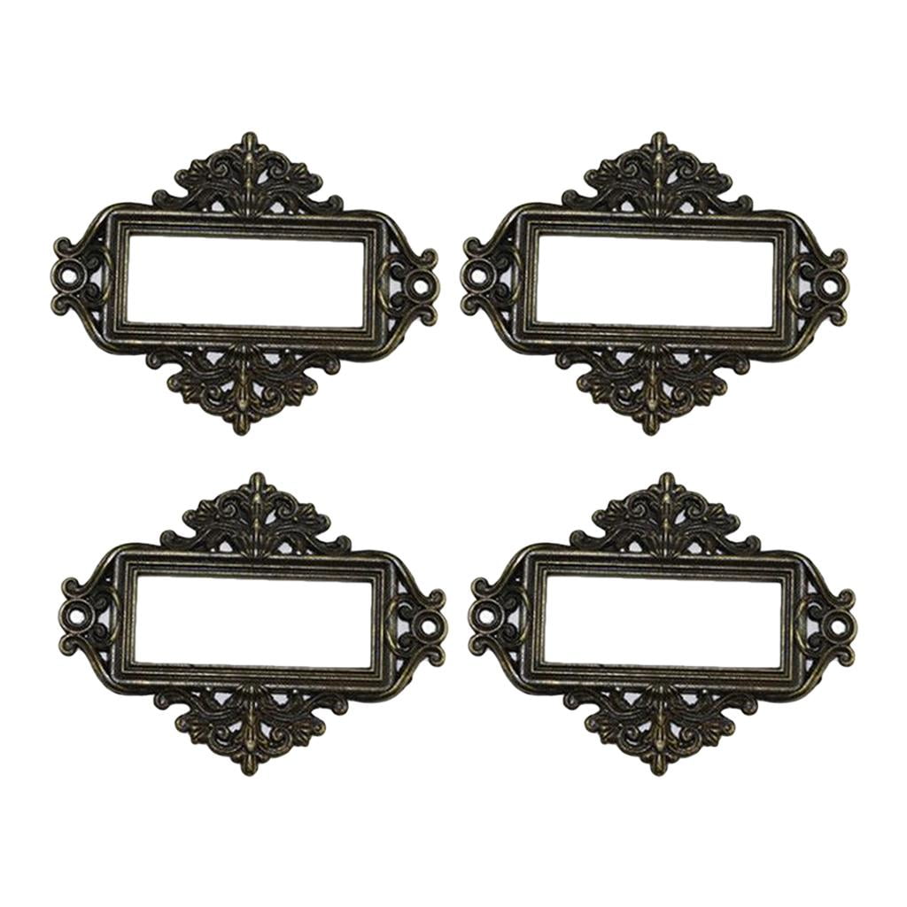 Set of 4 Metal Label Frames Label Holder Card Holder for Filing Cabinet ...