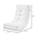 Loungie Hermione Linen Upholstered Gentle Rocking Chair with Padded ...