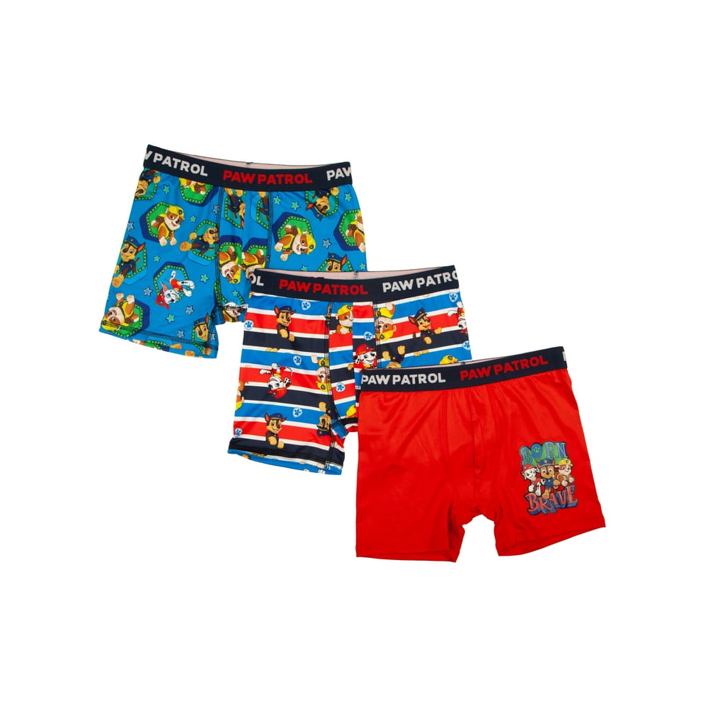 PAW Patrol - PAW Patrol Boys Underwear, 3 Pack Poly Boxer Briefs ...
