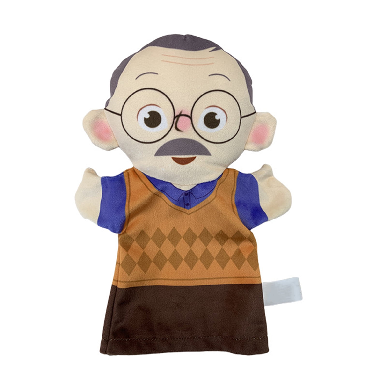 Family Hand Puppet Cute Grandparents Parents Son Daughter Cartoon Doll ...