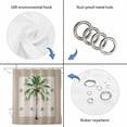 Coastal Palm Trees Shower Curtain, Tropical Plant Summer Nature Brown ...
